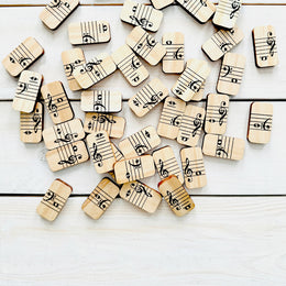 Wooden Note Tiles – Music Escapades Shoppe