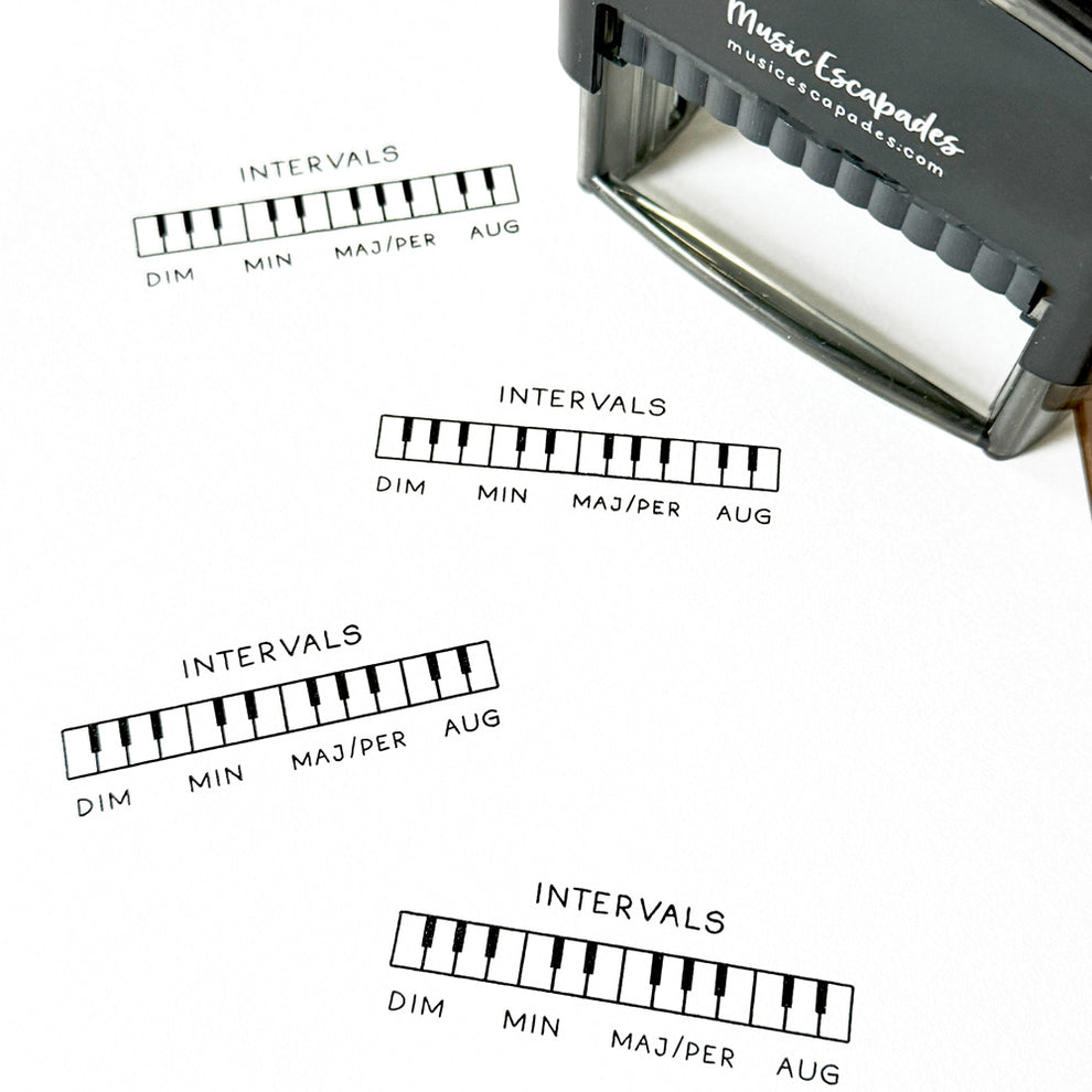 Keyboard Intervals Stamp – Music Escapades Shoppe