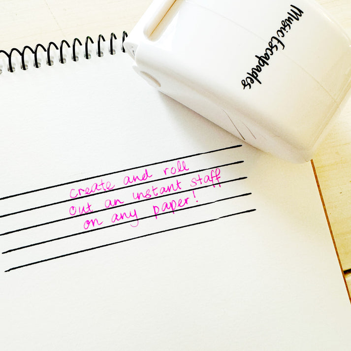 Large Music Staff Roller Stamp – Music Escapades Shoppe