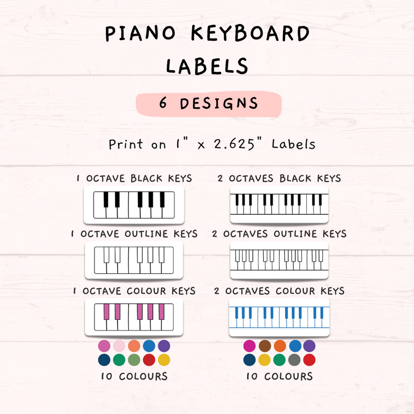 Piano Keyboard Labels Printable – Music Escapades Shoppe