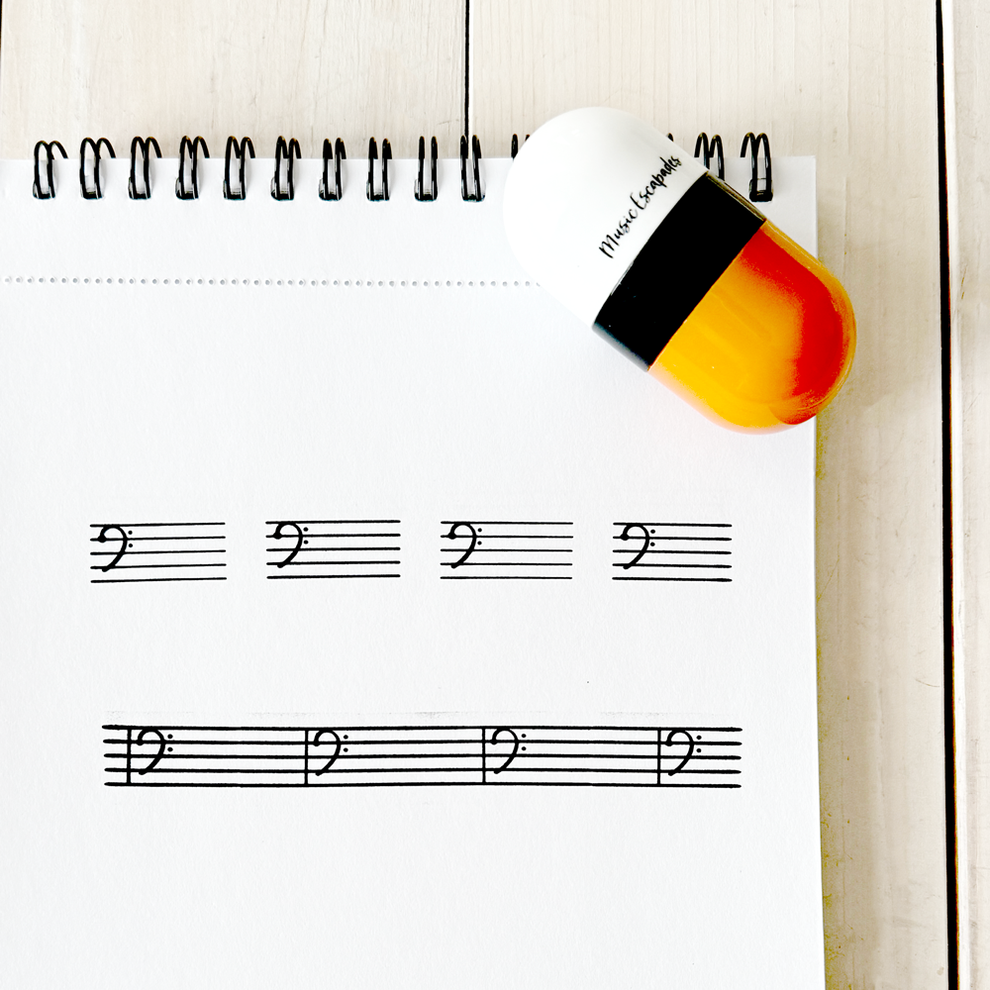 Bass Clef Lines Roller Stamp – Music Escapades Shoppe