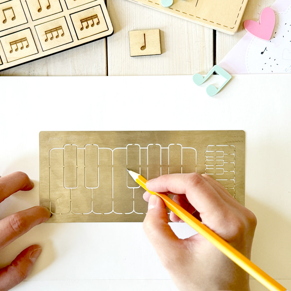 Piano Keys Metal Stencil – Music Escapades Shoppe