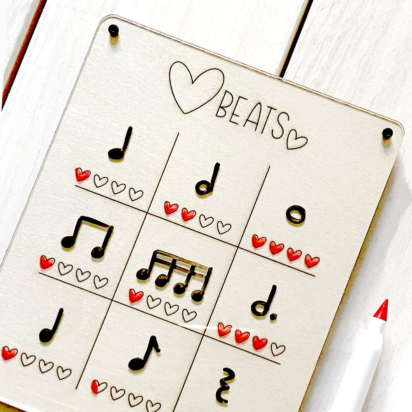 Heart Beats Rhythm Activity Board – Music Escapades Shoppe