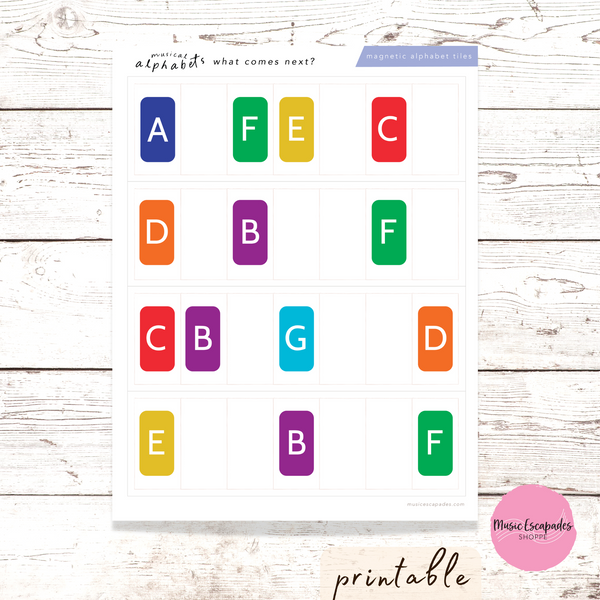 Musical Alphabets – Music Escapades Shoppe