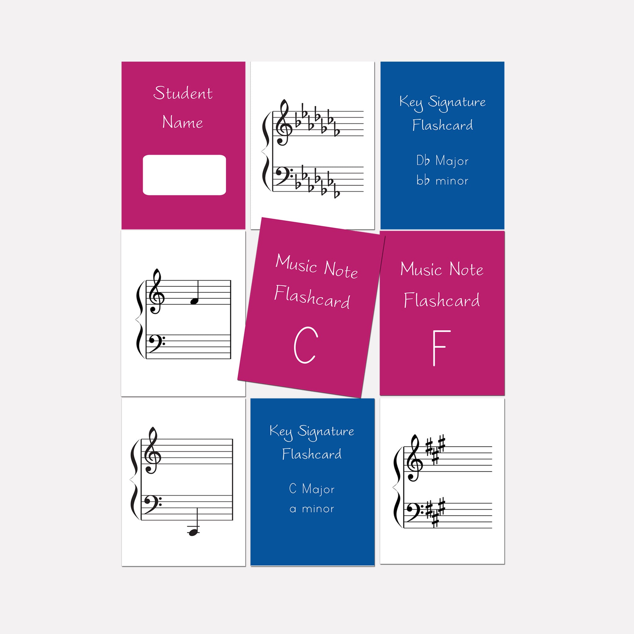 Note and Key Signature Flashcards (Student Set) – Music Escapades Shoppe